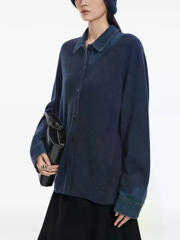 JNBY Denim-patchwork Cardigan