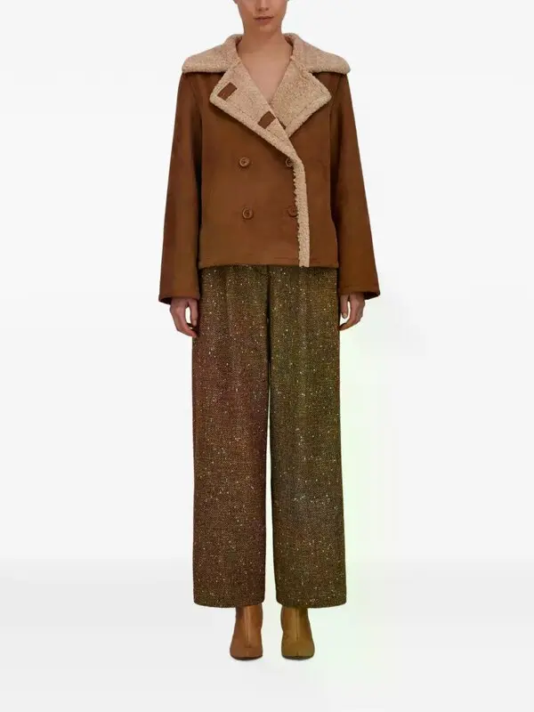 Herno Shearling-effect Double-breasted Coat