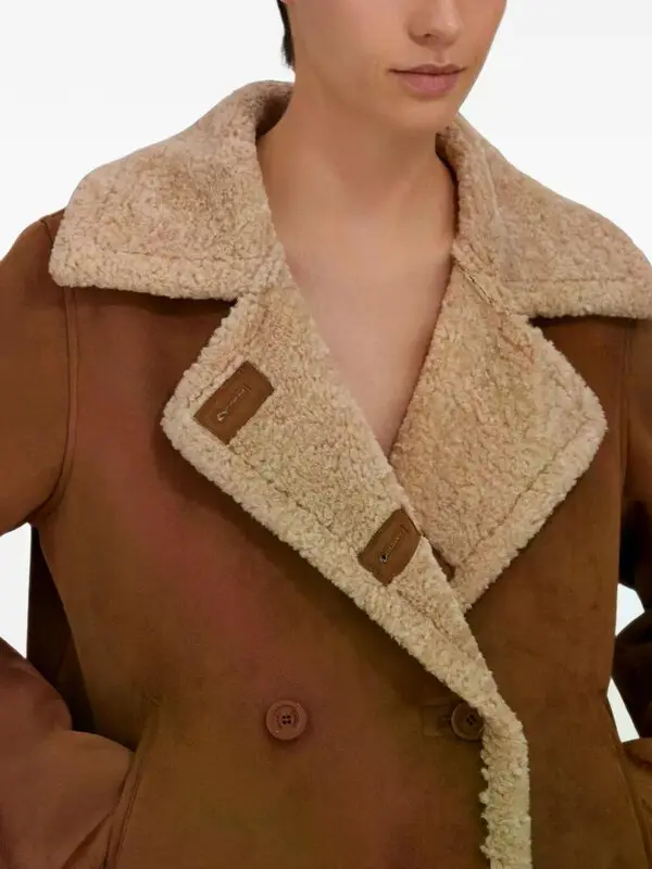 Herno Shearling-effect Double-breasted Coat