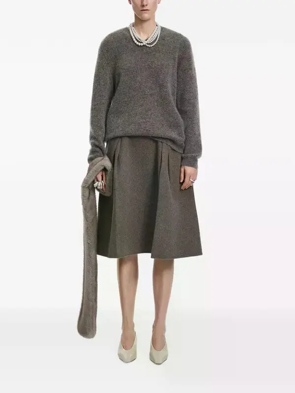 JNBY Pleated A-line Midi Skirt
