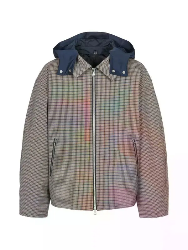 CROQUIS Check-pattern Hooded Coat