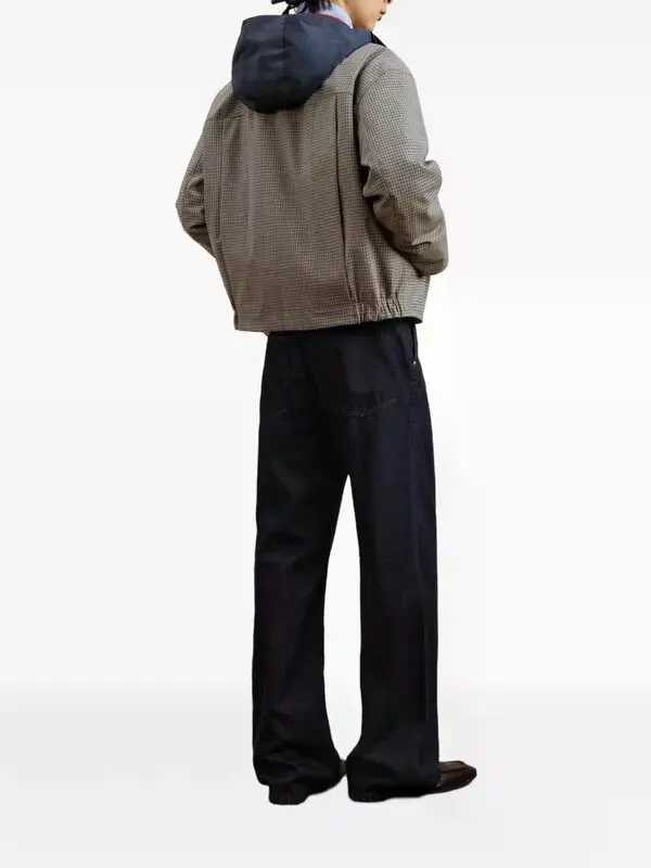 CROQUIS Check-pattern Hooded Coat