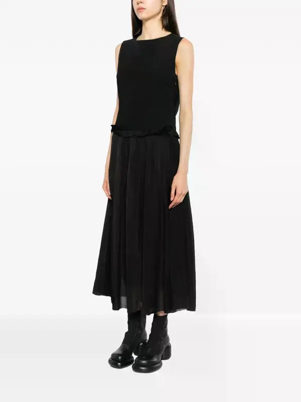 A TENTATIVE ATELIER See-through Pleated Dress