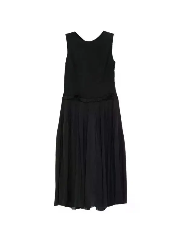 A TENTATIVE ATELIER See-through Pleated Dress - Black