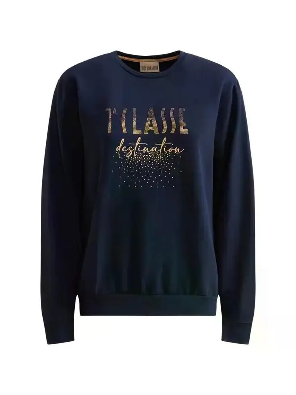 ALVIERO MARTINI 1° CLASSE Destination Embellished Logo-print Sweatshirt