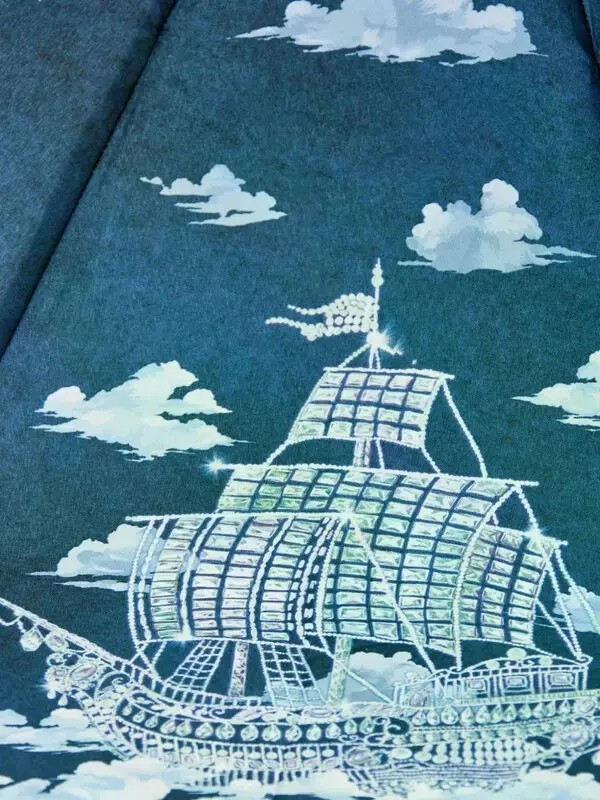 Moschino Cloud-print Ship-motif Umbrella