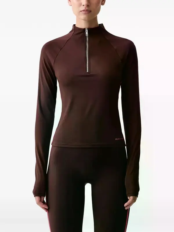 P.E Nation Half-zip Raglan-sleeve Top
