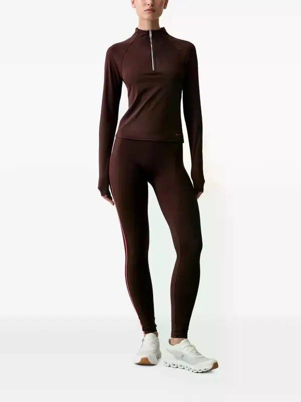 P.E Nation Half-zip Raglan-sleeve Top