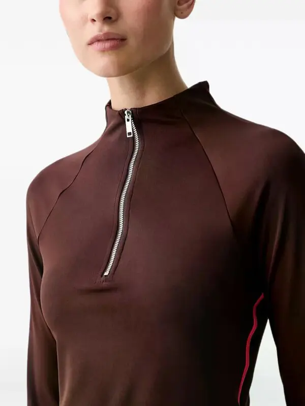 P.E Nation Half-zip Raglan-sleeve Top