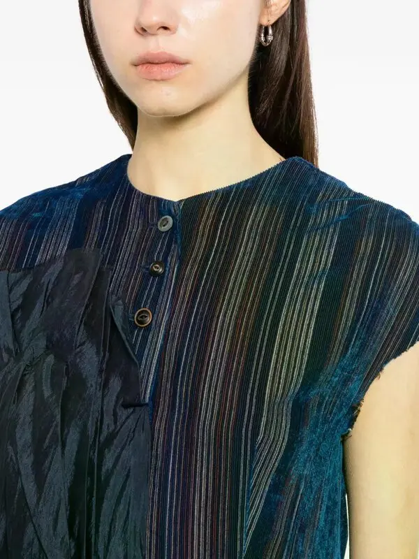 A TENTATIVE ATELIER Asymmetric Pleat Drapy Gather Dress