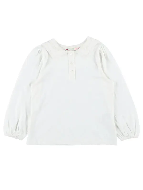 Bonpoint Meena T-shirt With Lace Collar