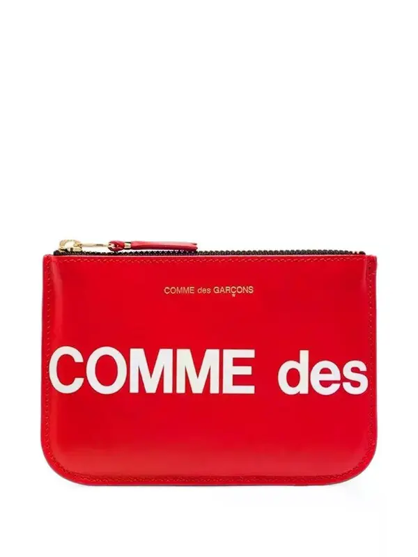 Comme Des Garçons Huge Logo Wallet - Red