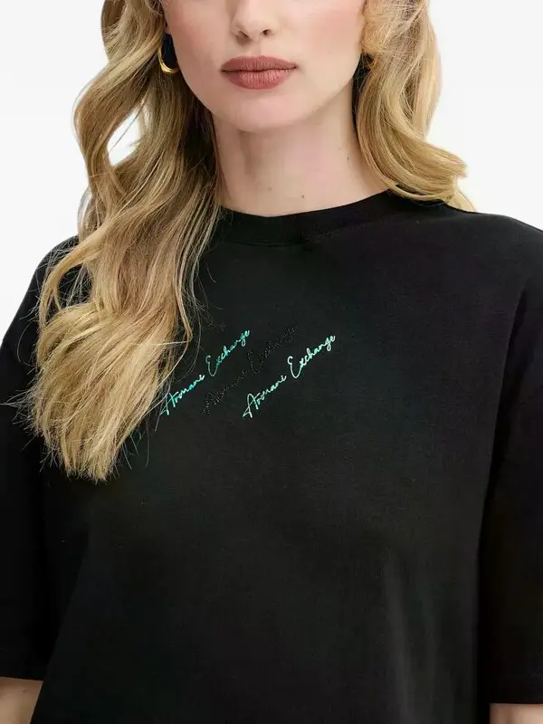 Armani Exchange Logo-detail T-shirt Mini Dress