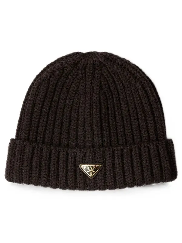 Prada Wool Beanie - Brown
