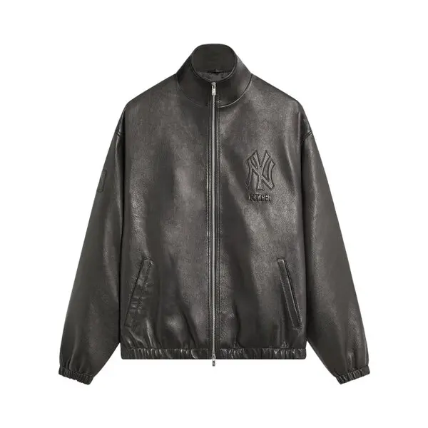 Kith For The New York Yankees Leather Ames Jacket - Black