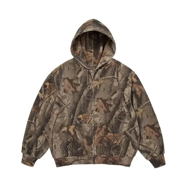 Supreme Reversible Work Zip Up Hooded Sweatshirt 'realtree Hardwoods Camo