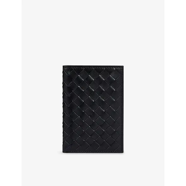 Sandro Braided Leather Wallet - Black