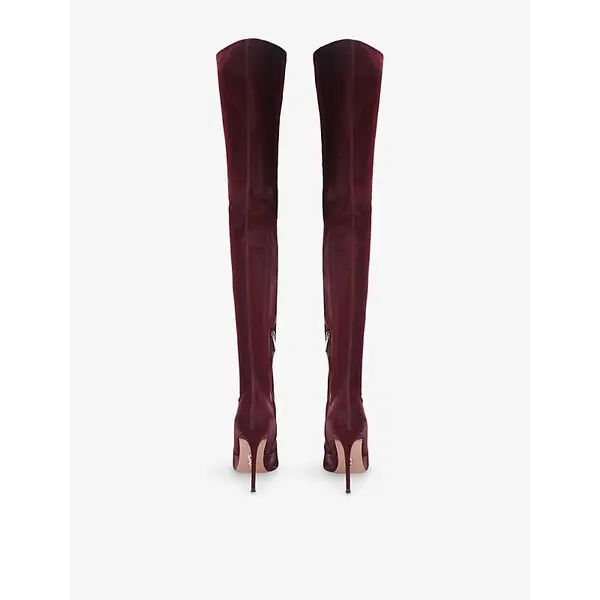 Steve Madden Pegasus Faux-leather Heeled Over-the-knee Boots