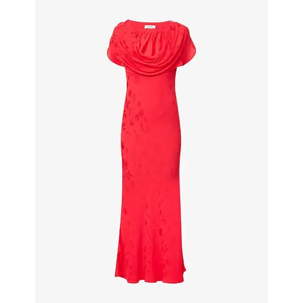 RAT AND BOA Odessa Floral Satin Maxi Dress