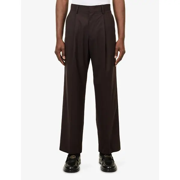 Nn07 Kay Pleated Wool-blend Trousers