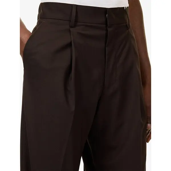 Nn07 Kay Pleated Wool-blend Trousers
