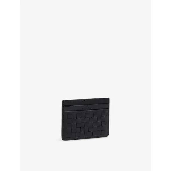 Sandro Braided Leather Card Holder