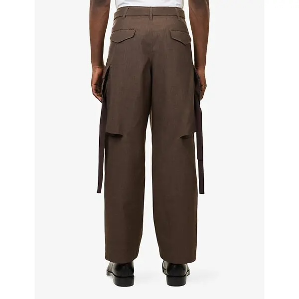 Sacai Belted Wool Trousers