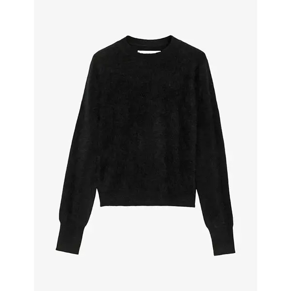 ALLSAINTS Ada Cropped Round-neck Cashmere Jumper - Black