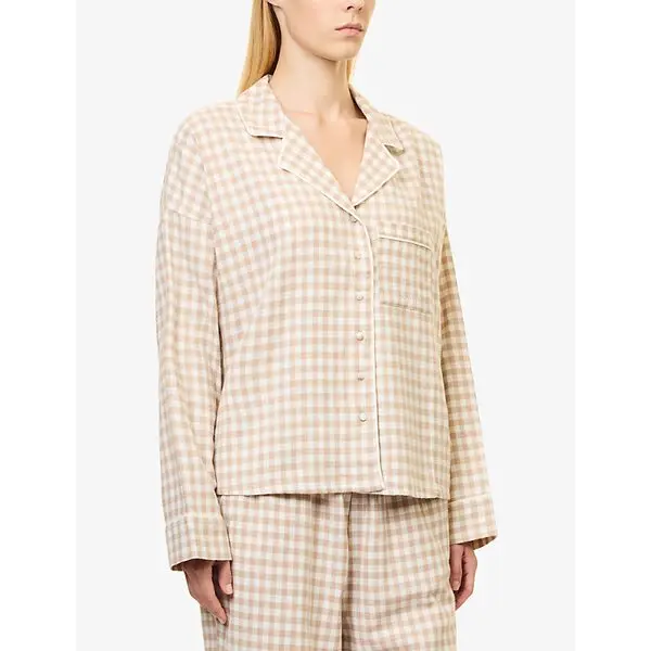 Lounge Gingham Cotton Pyjama Shirt