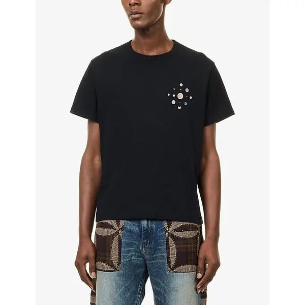 KHOKI Bead-embellished Cotton T-shirt