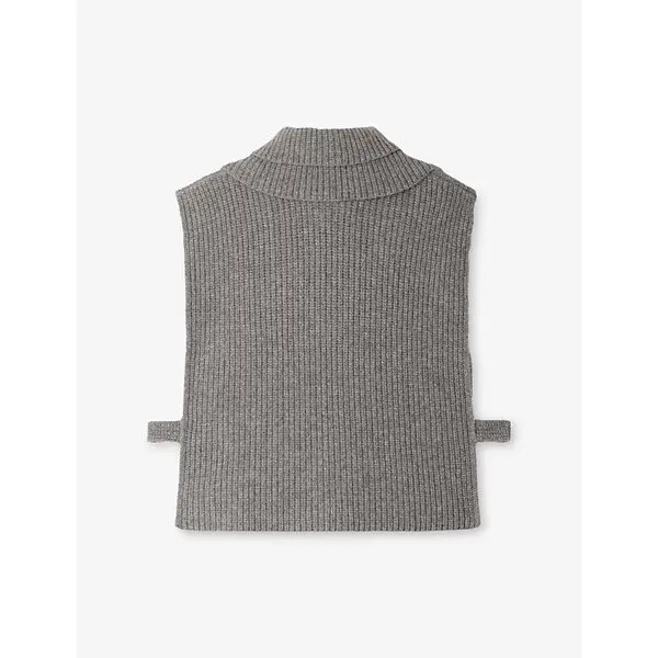 Sandro Zipped Trucker Wool Collar - Grey