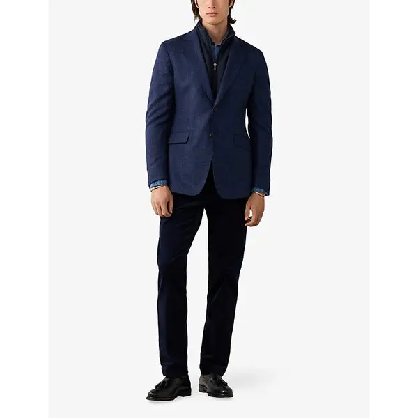 HACKETT  Checked Detachable-bib Wool-blend Blazer