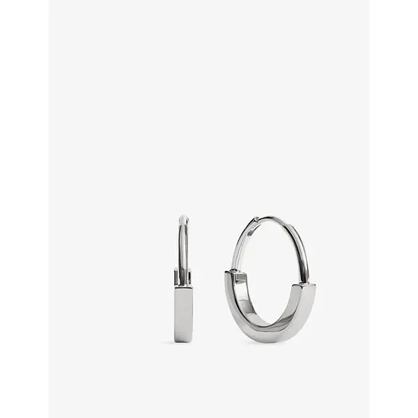 Monica Vinader Mv Linear™ Small 925 Sterling Hoop Earrings - Silver