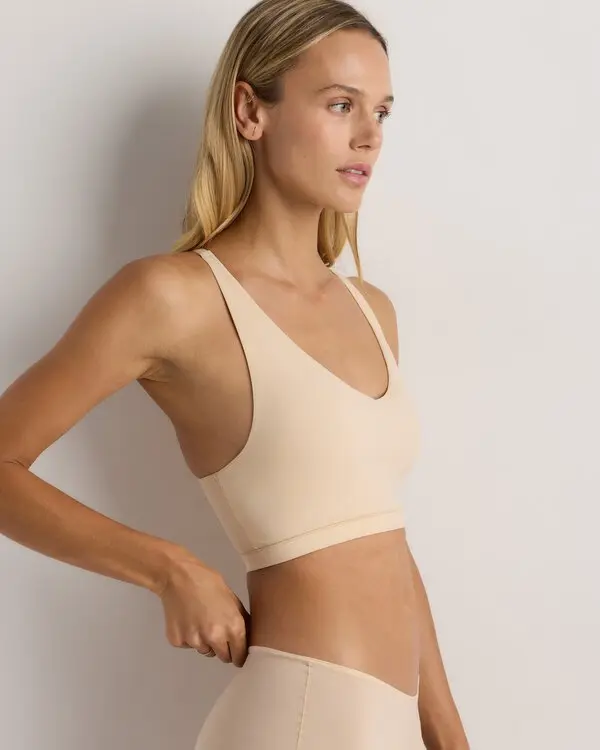 Quince Second Skin Racerback Bralette - Beige