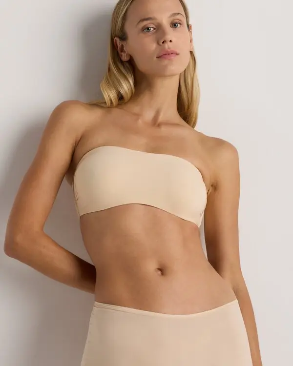 Quince Second Skin Band Ringseau Bralette - Beige