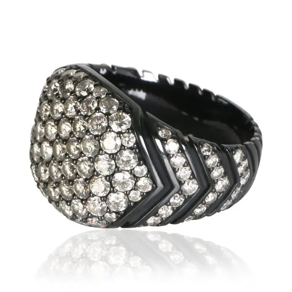 David Yurman Diamond Chevron Signet Ring