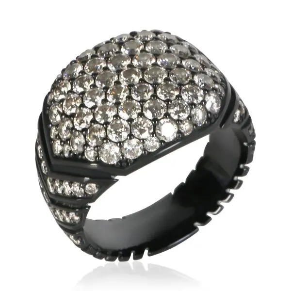David Yurman Diamond Chevron Signet Ring