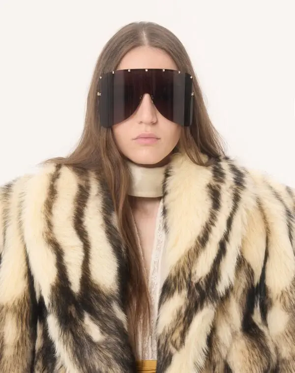 Valentino Garavani Printed Shearling Caban Coat