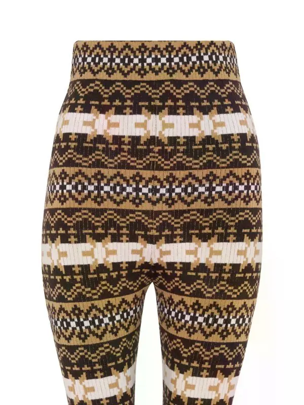 JEAN PAUL GAULTIER Merino-wool Fitted Tights With Fair Isle Jacquard
