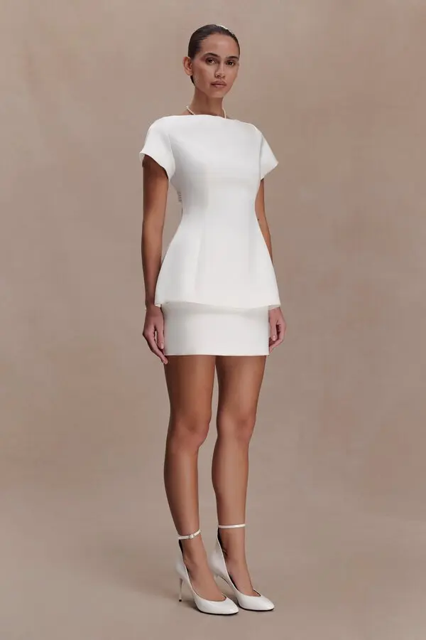 Meshki Adeline Satin Mini Skirt