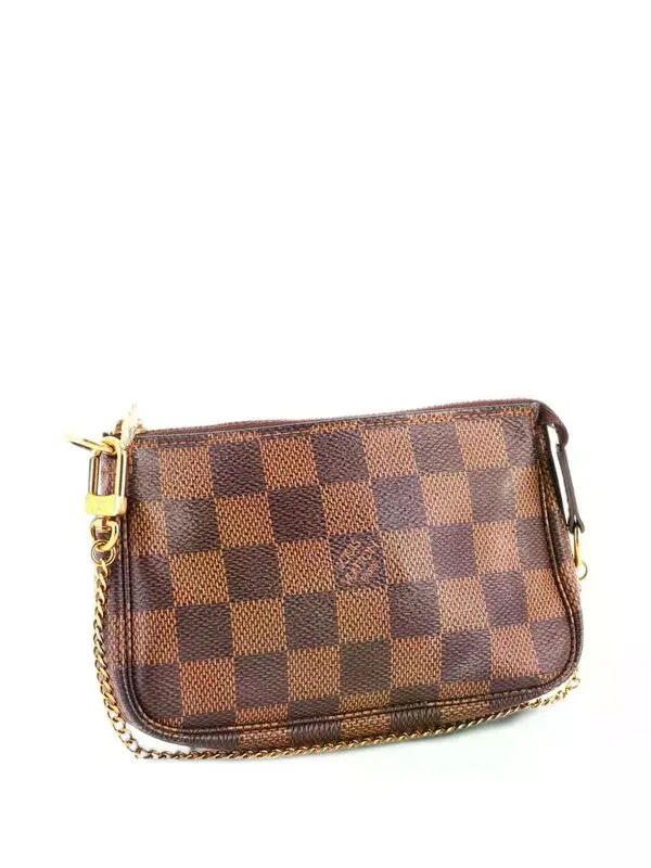 LOUIS VUITTON Pochette Accessoires Damier Mini Clutch Bag