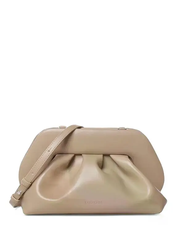 THEMOIRE Bios Ruched Clutch Bag - Neutrals