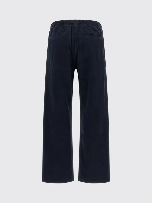 Gramicci Wide Leg Cotton Trousers With Elasticated Drawstring Waist - Ink