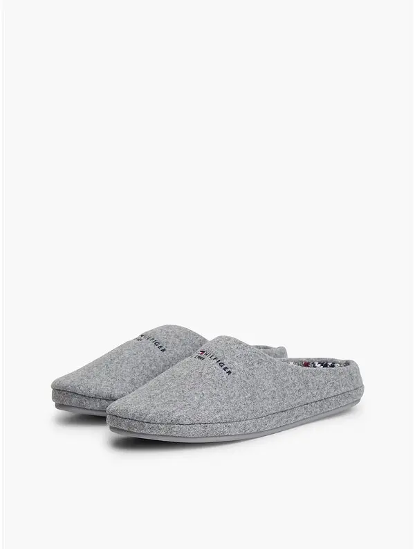 Tommy Hilfiger Tommy Logo Felt Slipper - Universal Grey