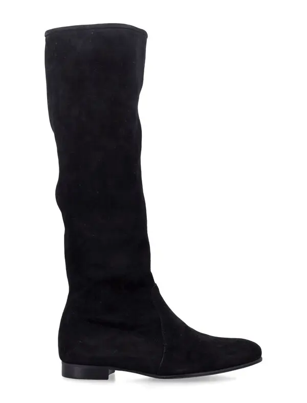 PEDRO GARCIA Knee-high Suede Boots - Black Suede