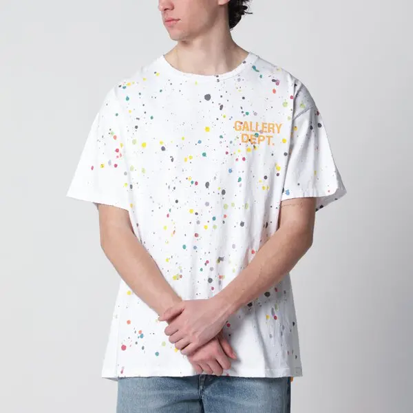 GALLERY DEPT. Logo Graphic T-shirt With Splash Details - White