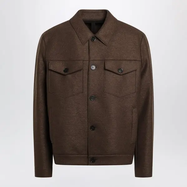 Harris Wharf London Wool Overshirt Jacket