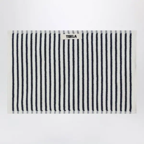 TEKLA Striped Guest Towel For Him - Blue