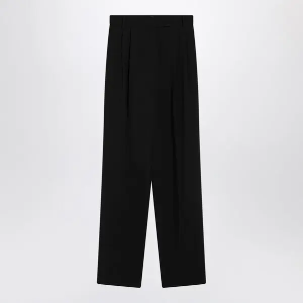 THE FRANKIE SHOP High-waist Pleated Straight-leg Trousers - Black