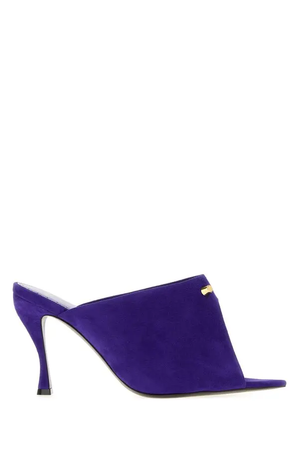 Balenciaga Midnight City Suede Mini Pumps - Blue
